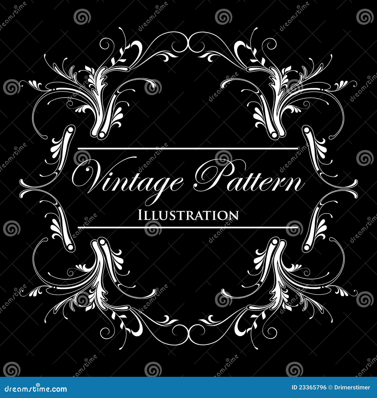 Design Element on a Black Background Stock Illustration - Illustration ...