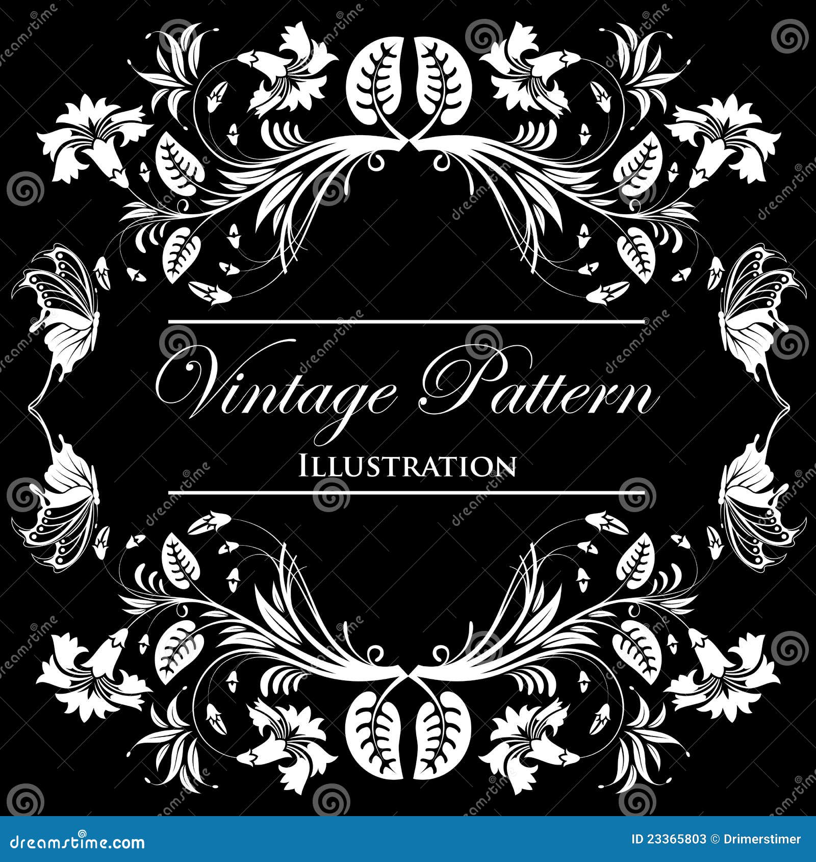 Design Element on a Black Background Stock Illustration - Illustration ...