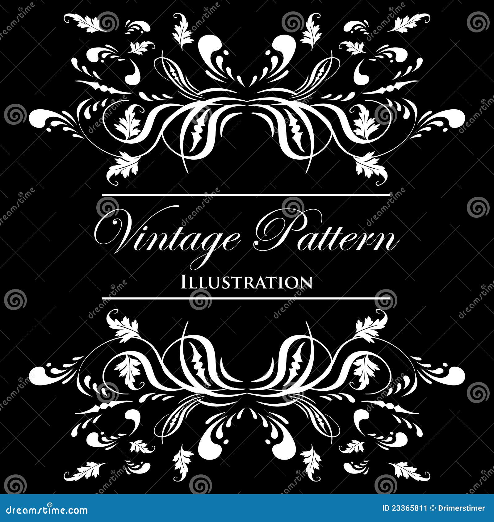 Design Element on a Black Background Stock Illustration - Illustration ...