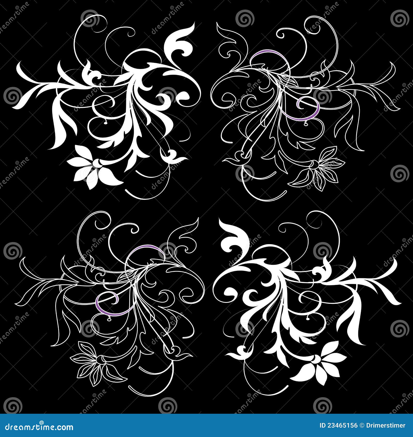 Design Element on a Black Background Stock Illustration - Illustration ...