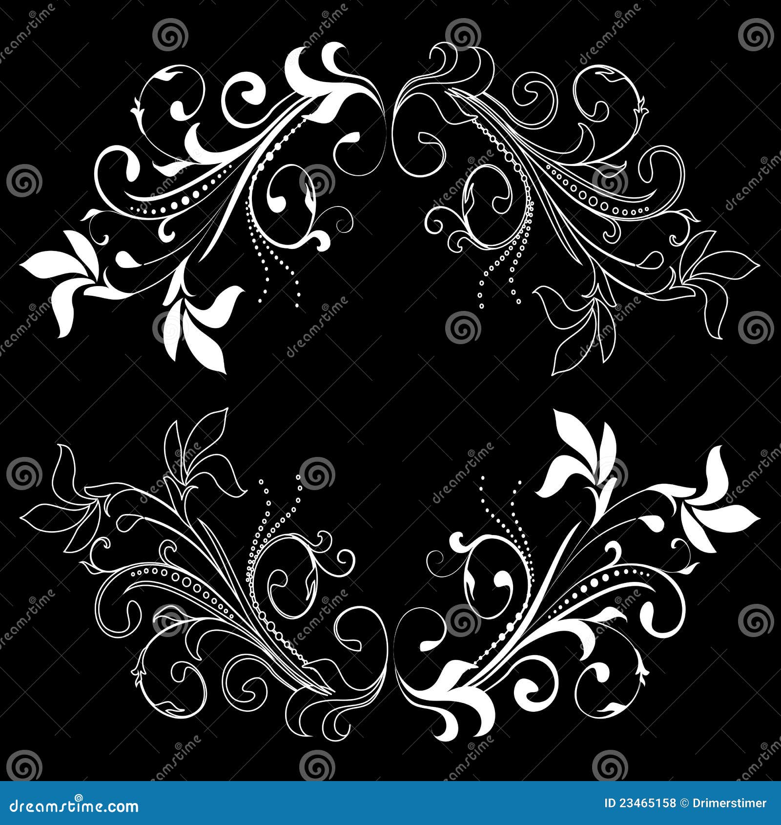Design Element on a Black Background Stock Illustration - Illustration ...