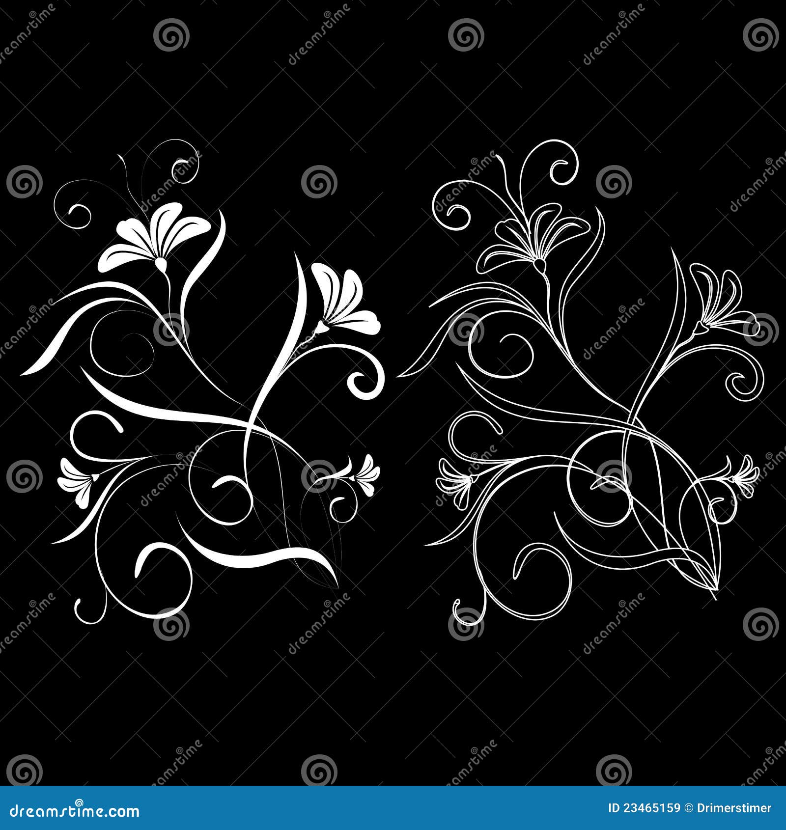 Design Element on a Black Background Stock Illustration - Illustration ...