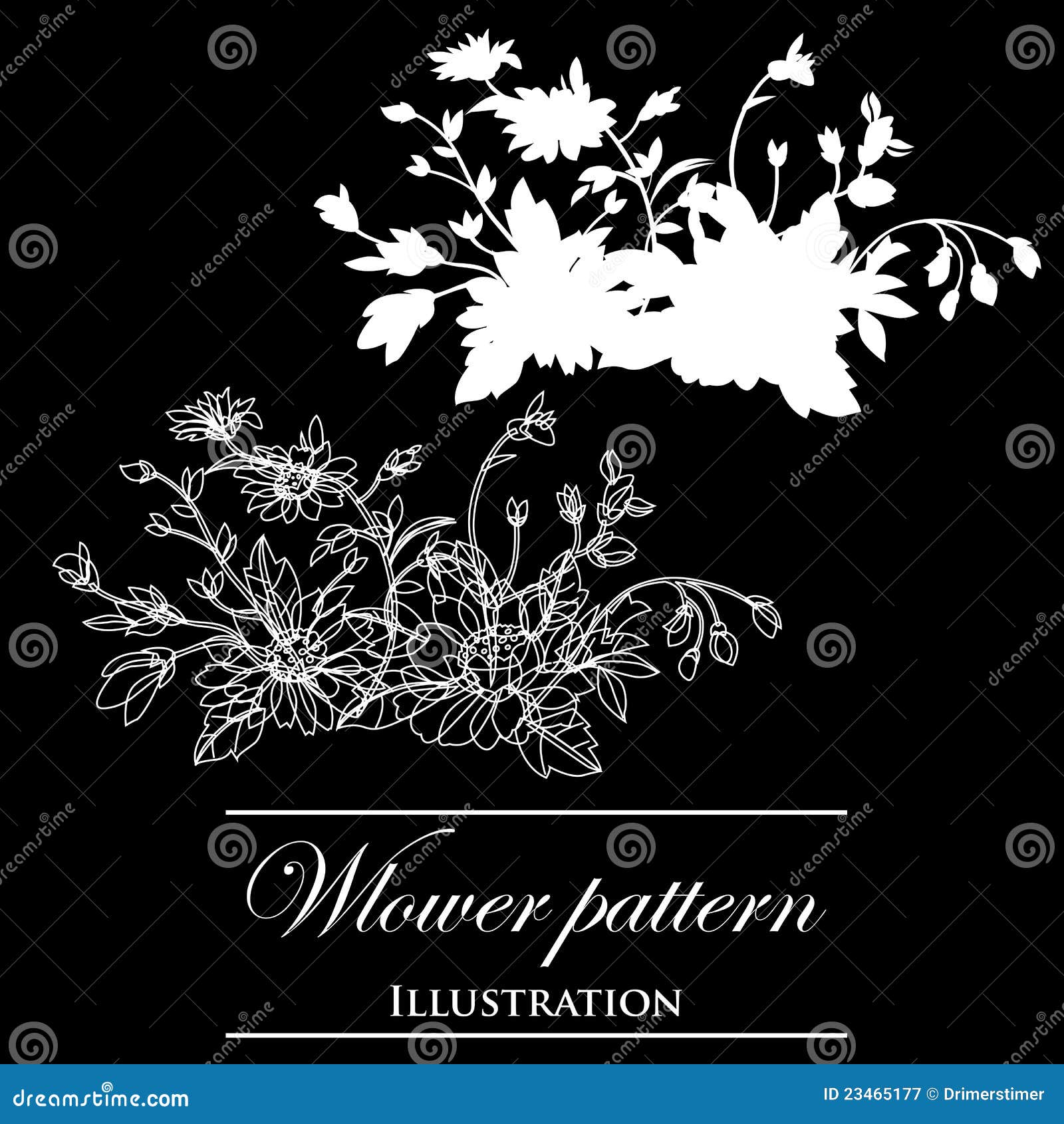 Design Element on a Black Background Stock Illustration - Illustration ...