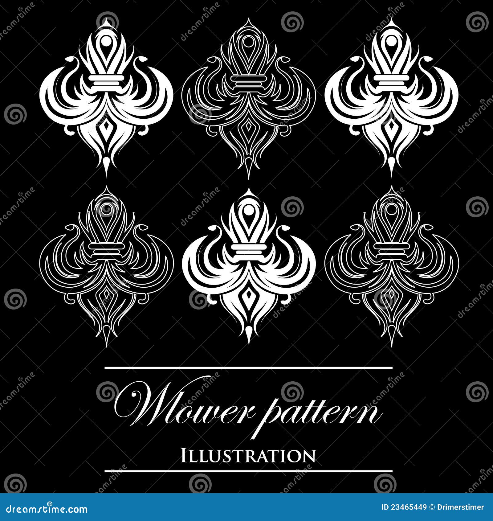 Design Element on a Black Background Stock Illustration - Illustration ...