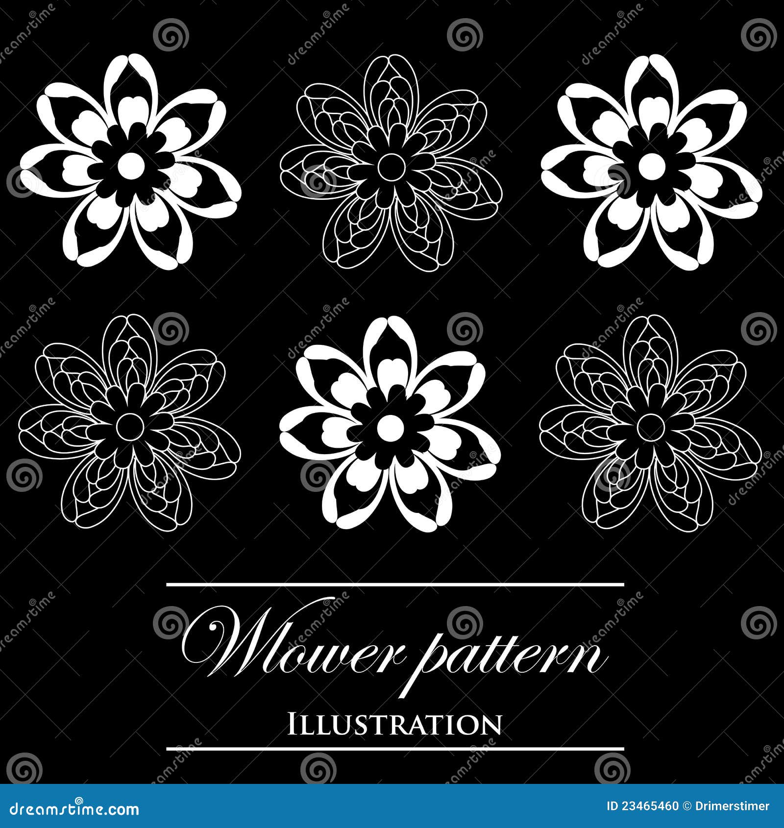 Design Element on a Black Background Stock Illustration - Illustration ...