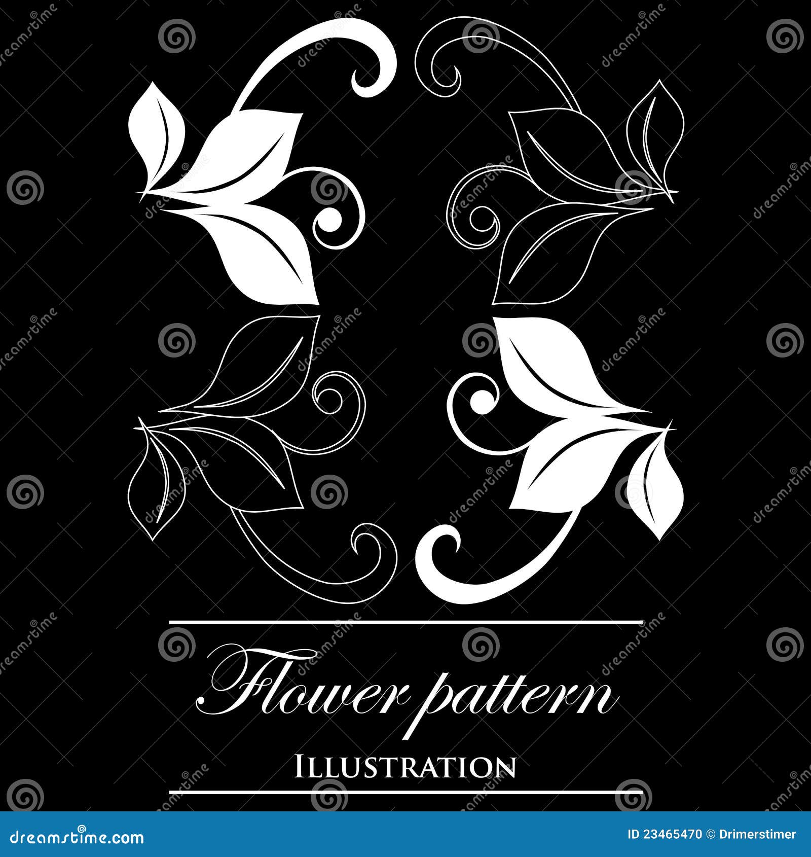 Design Element on a Black Background Stock Illustration - Illustration ...