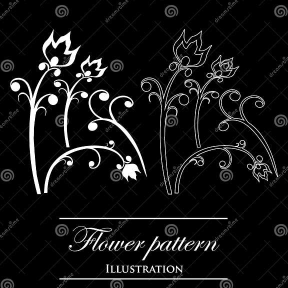 Design Element on a Black Background Stock Illustration - Illustration ...