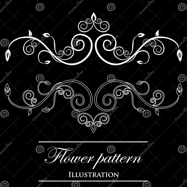 Design Element on a Black Background Stock Illustration - Illustration ...