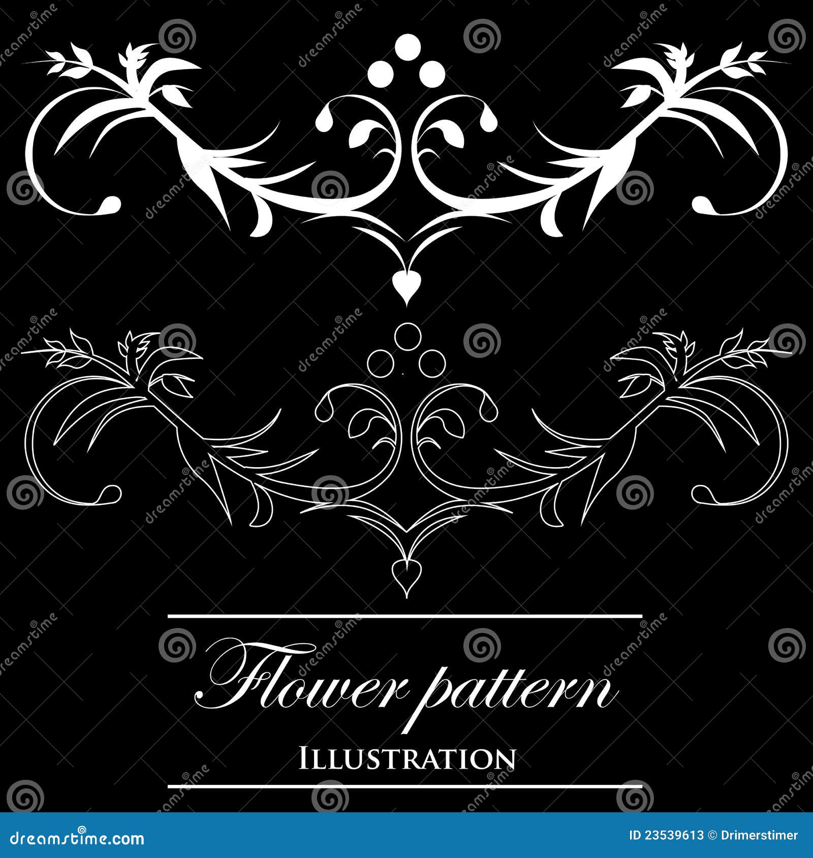 Design Element on a Black Background Stock Illustration - Illustration ...