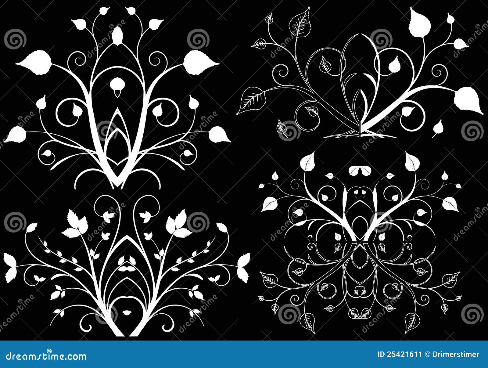 Design Element on a Black Background Stock Illustration - Illustration ...