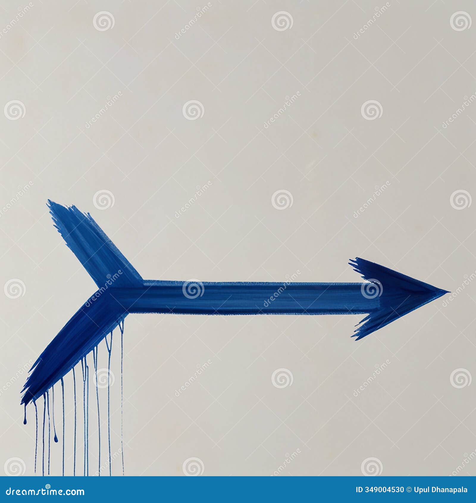 Design Element - Blue Hand Painted Arrow Isolated Stock Illustration ...