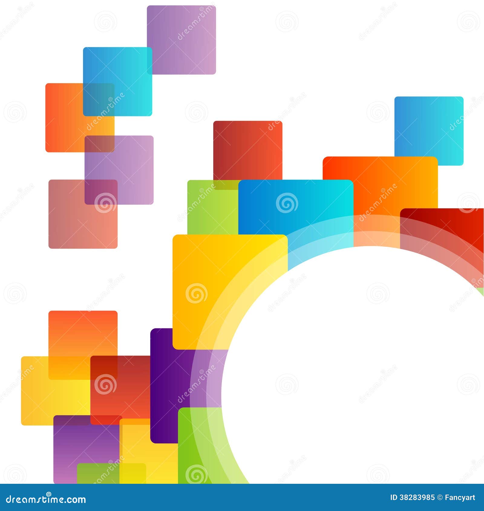 Design Element with Colorful Squares Stock Illustration - Illustration ...