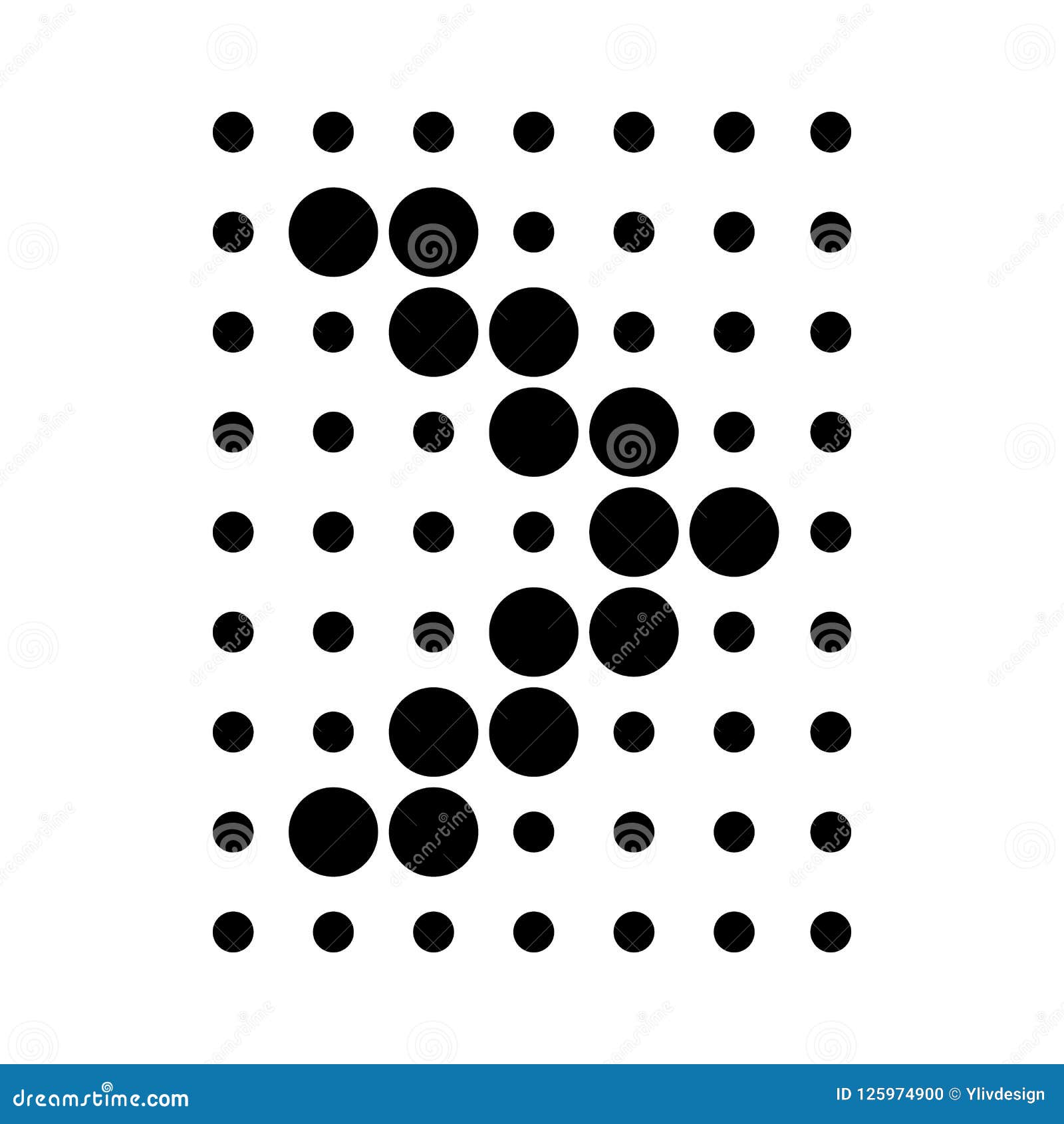 Design Element with Dots Arrow Icon, Simple Style Stock Illustration ...