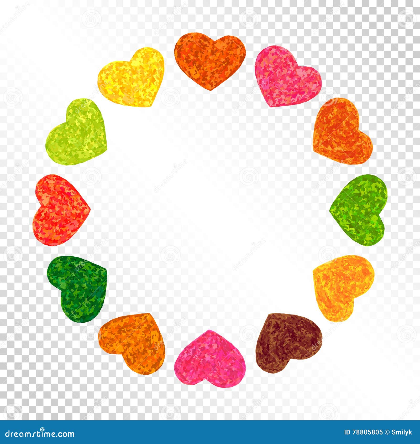 Design Element Frame Autumn Hearts Stock Vector - Illustration of ...