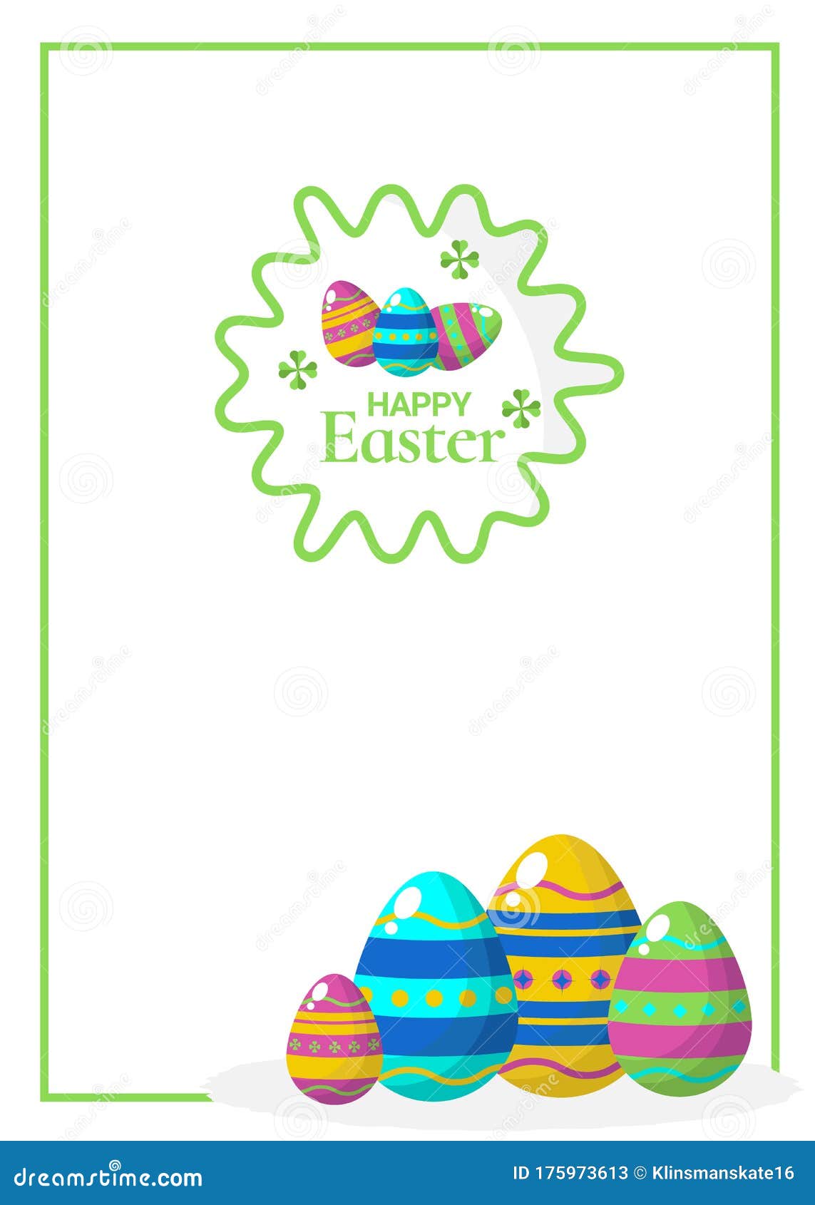 Design Element Frame with Illustration Easter Eggs Stock Illustration ...