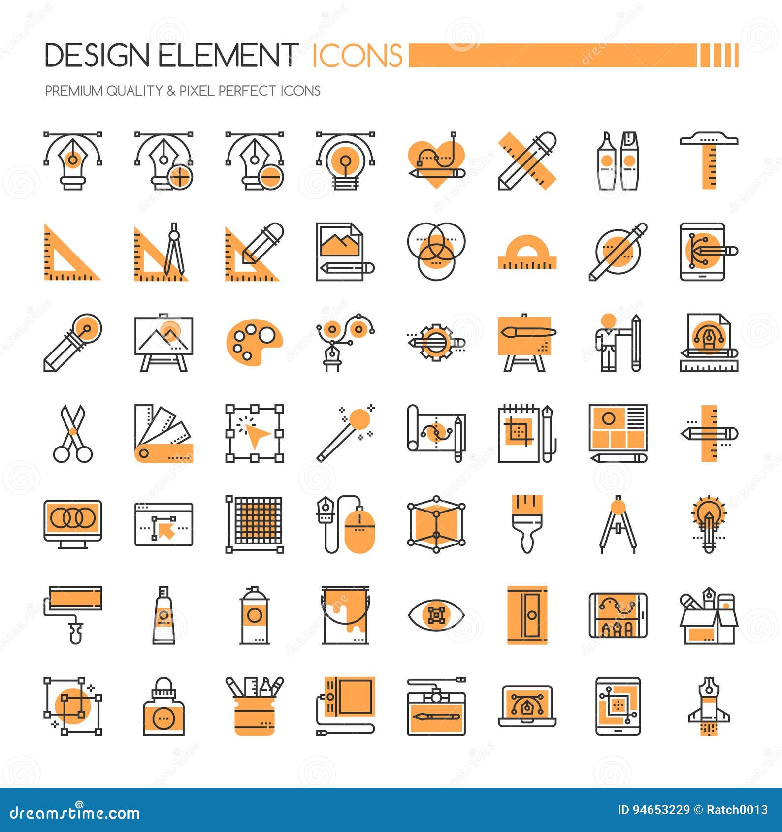 Design Element Icons stock vector. Illustration of board - 94653229