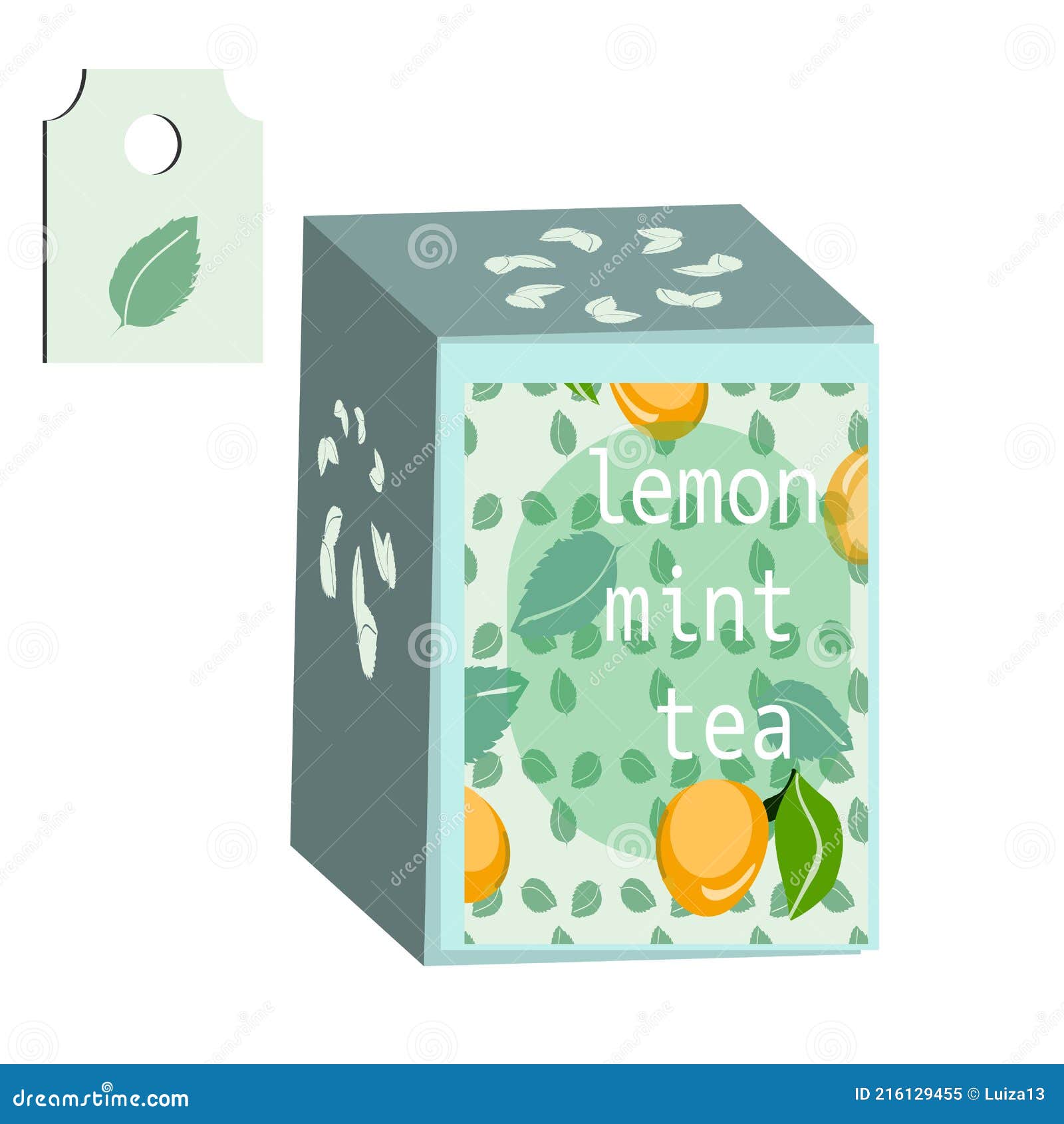 Design Element for Logo Concept, on a Background of Lemons and Mint ...