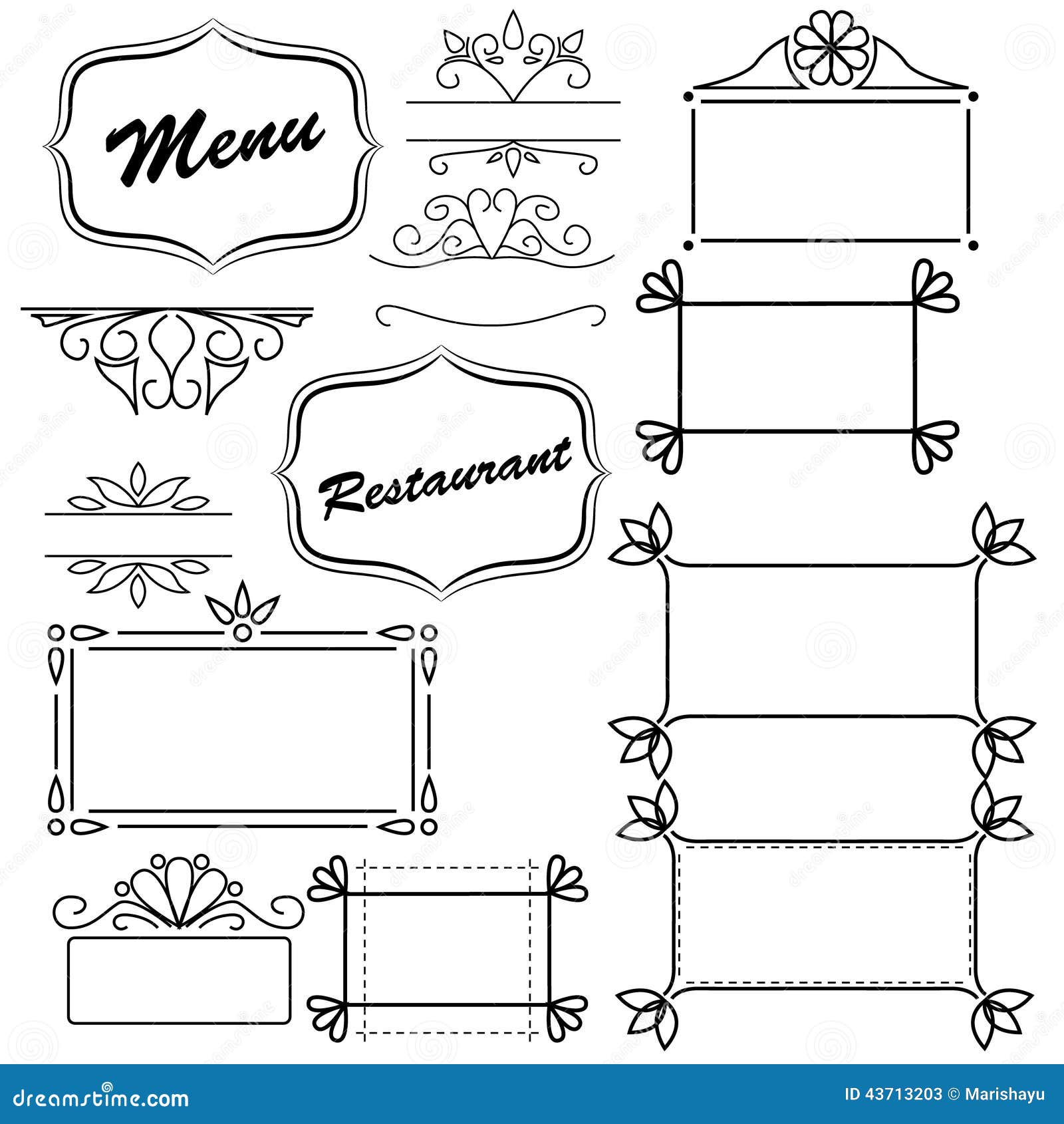 Design element for menu stock vector. Illustration of menu - 43713203