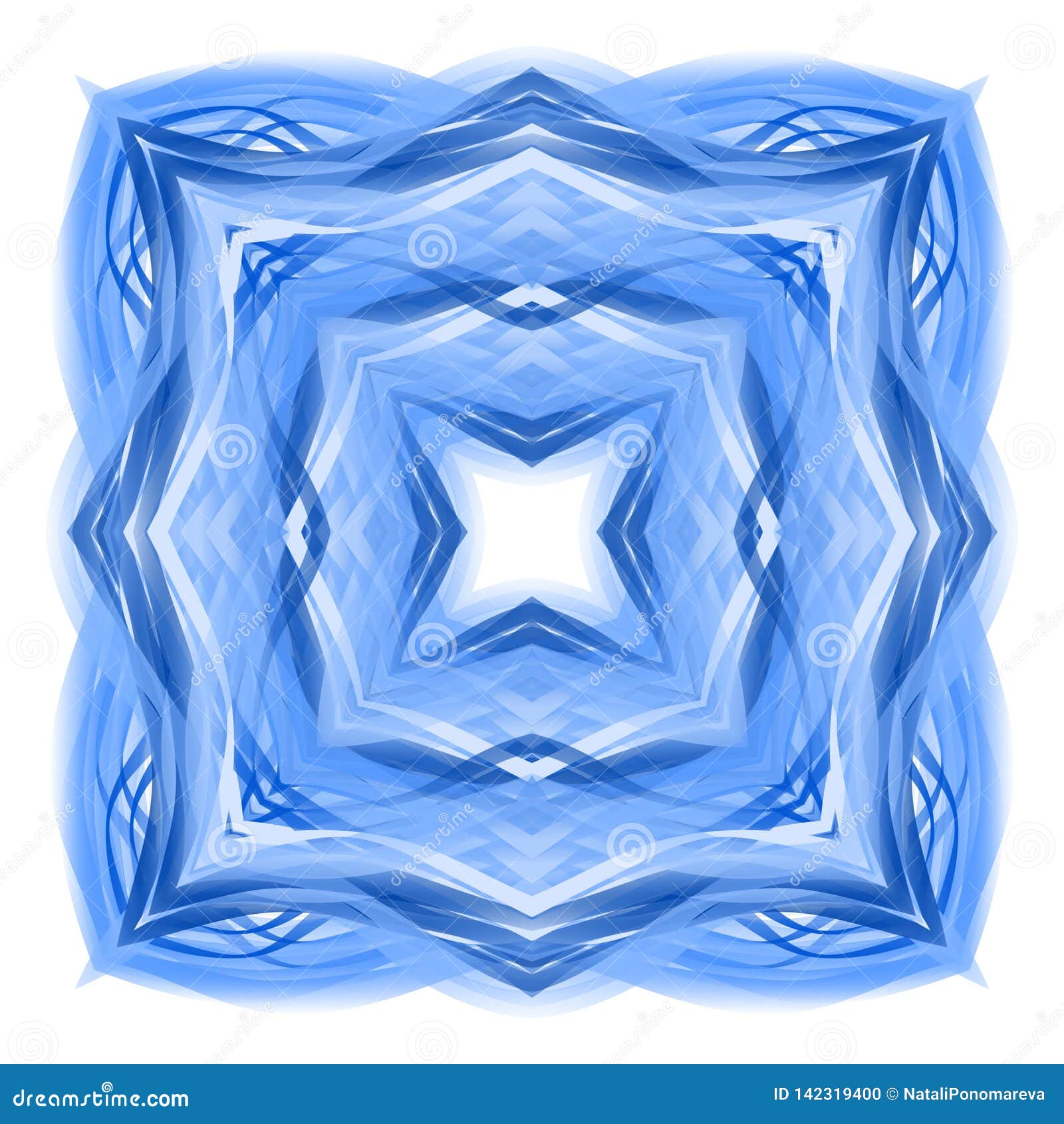 Square Pattern - Blue Waves Stock Illustration - Illustration of ...
