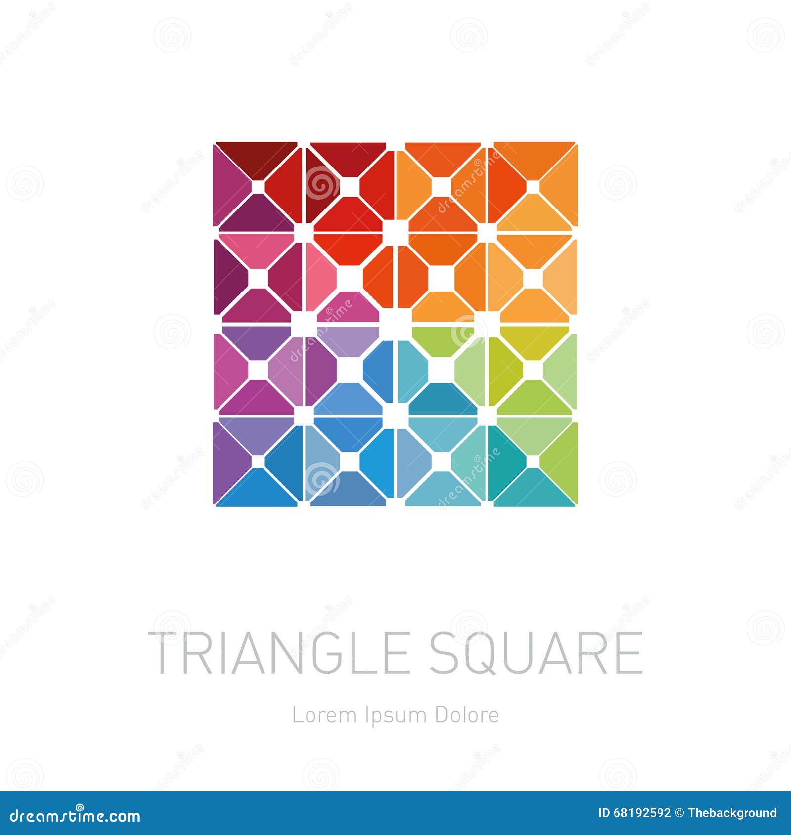 Design Element With Squares Triangles And Rhombus Low Poly Mes Stock