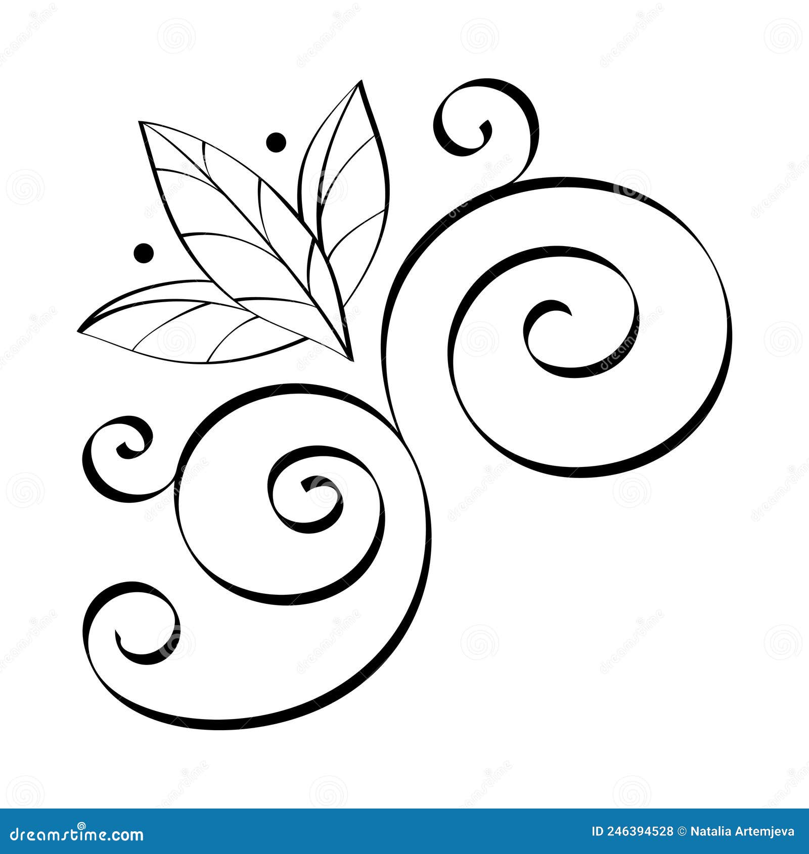 Design element swirls-20 stock vector. Illustration of unique - 246394528