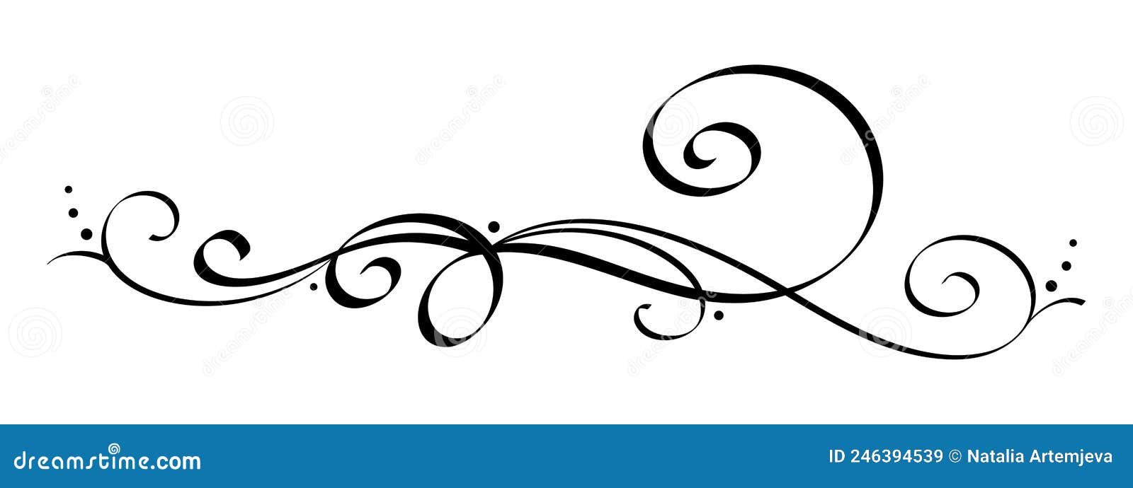Design element swirls-27 stock vector. Illustration of blank - 246394539