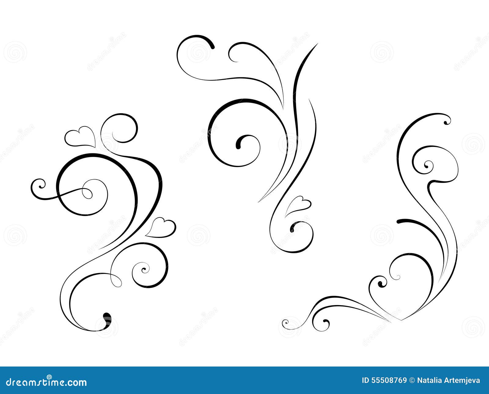 Design element (swirls) stock vector. Illustration of painting - 55508769