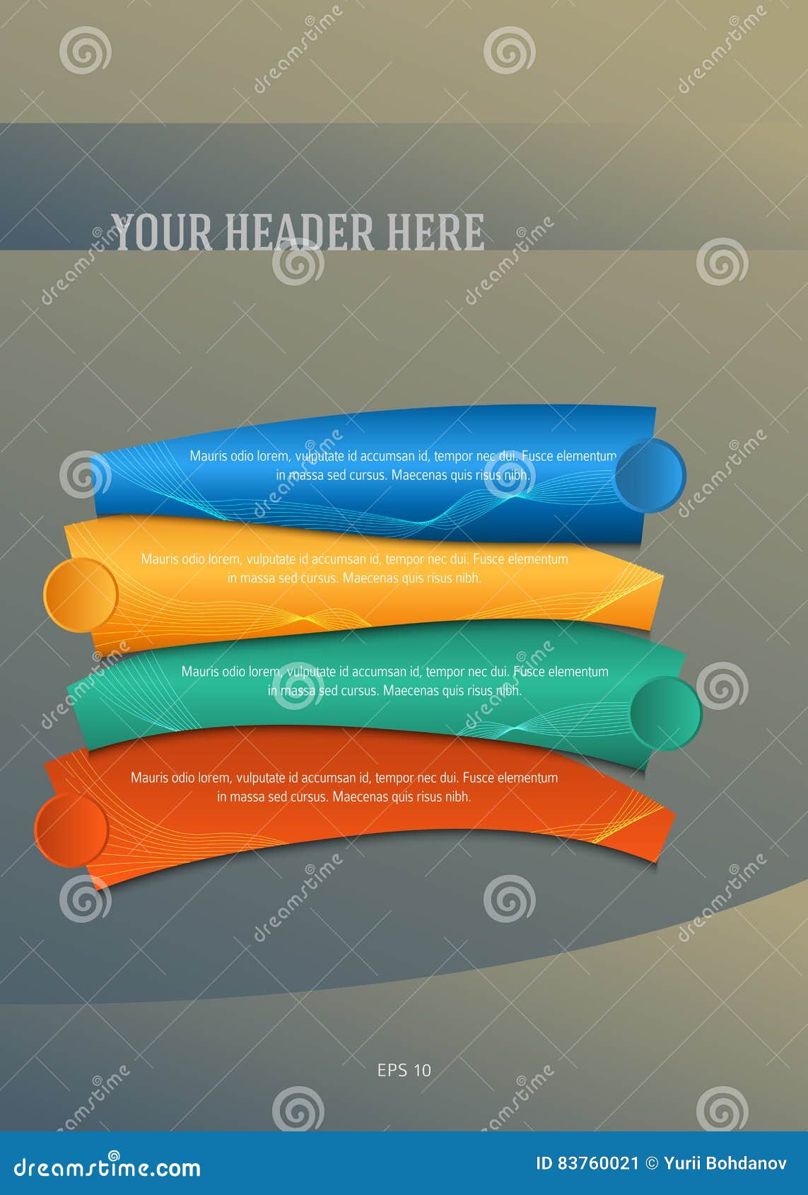 Design Element Template Presentation Guide04 Stock Vector ...