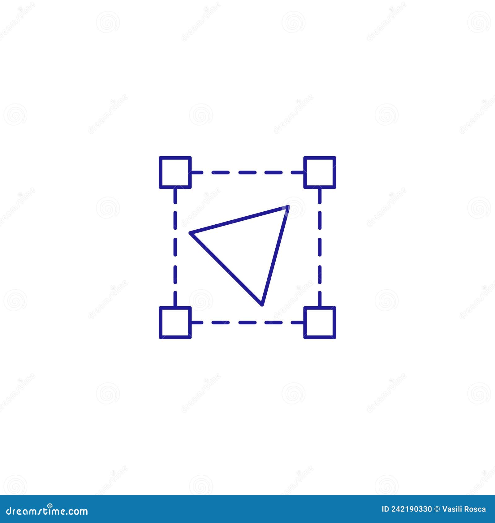Design Element Three Shape Line Icon. Geometric Badge Graphic Stock ...