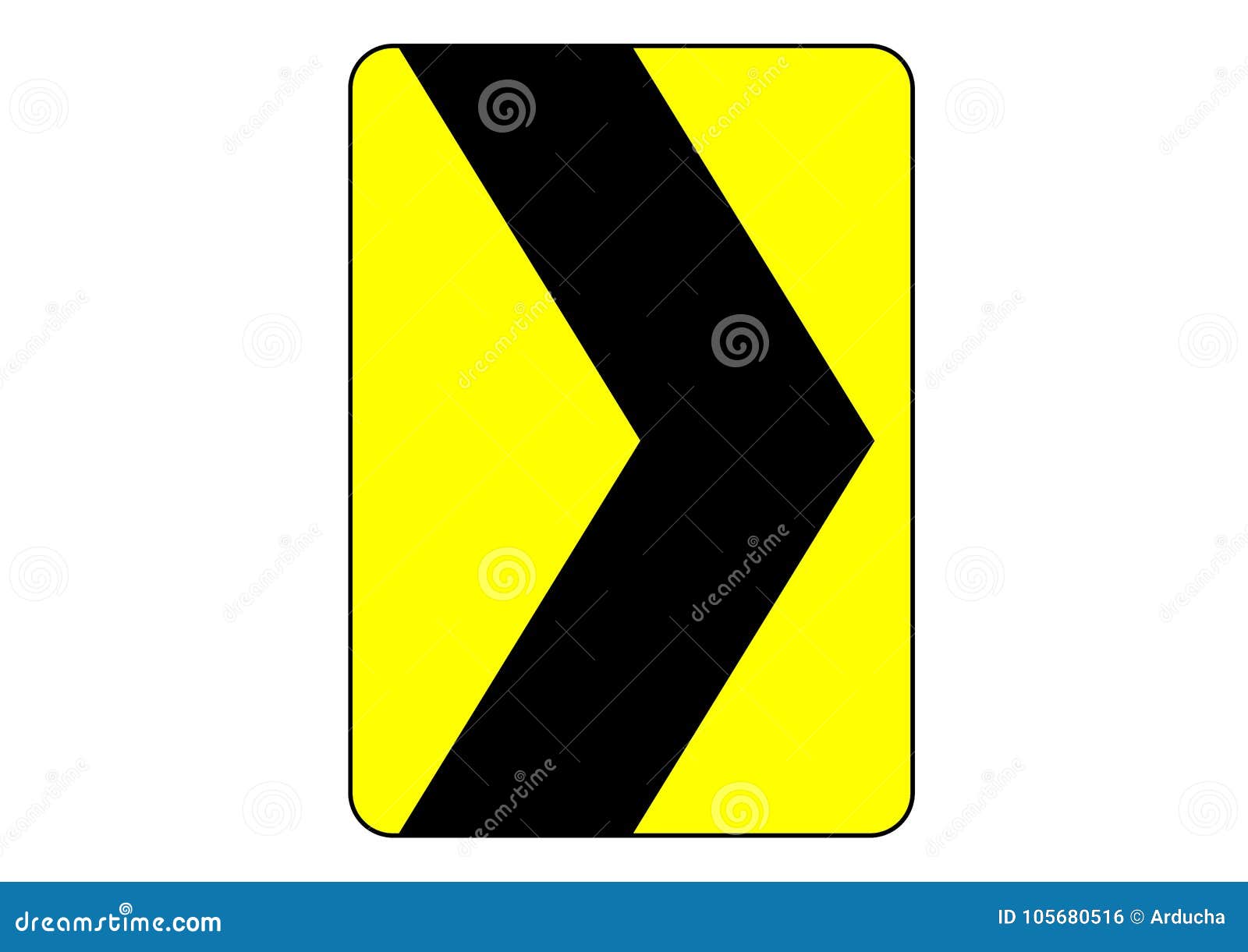 Chevron Alignment Sign Guide Information Banner Stock Vector ...