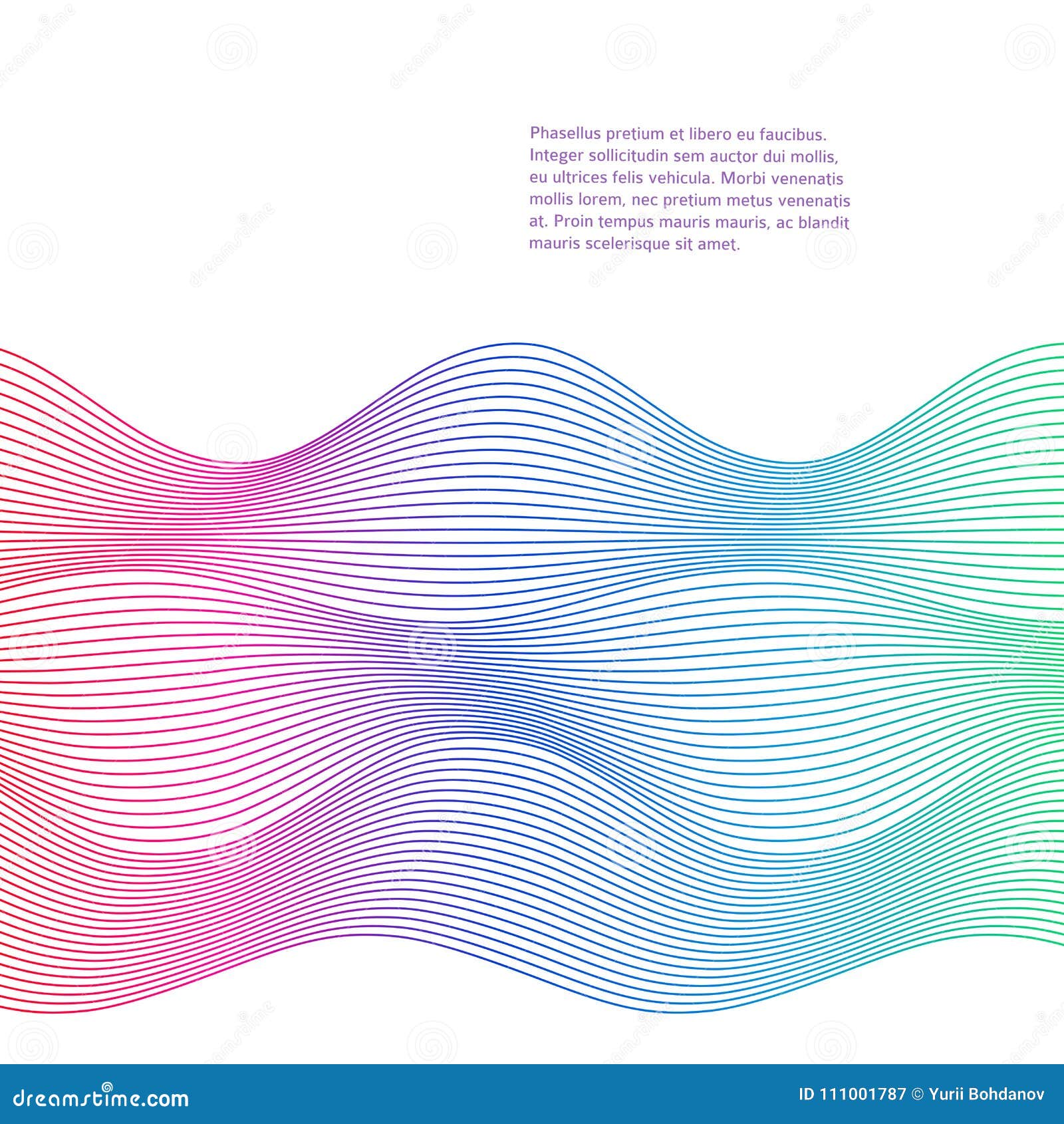 Design Element Wavy Ribbon from Many Parallel Lines16 Stock Vector ...