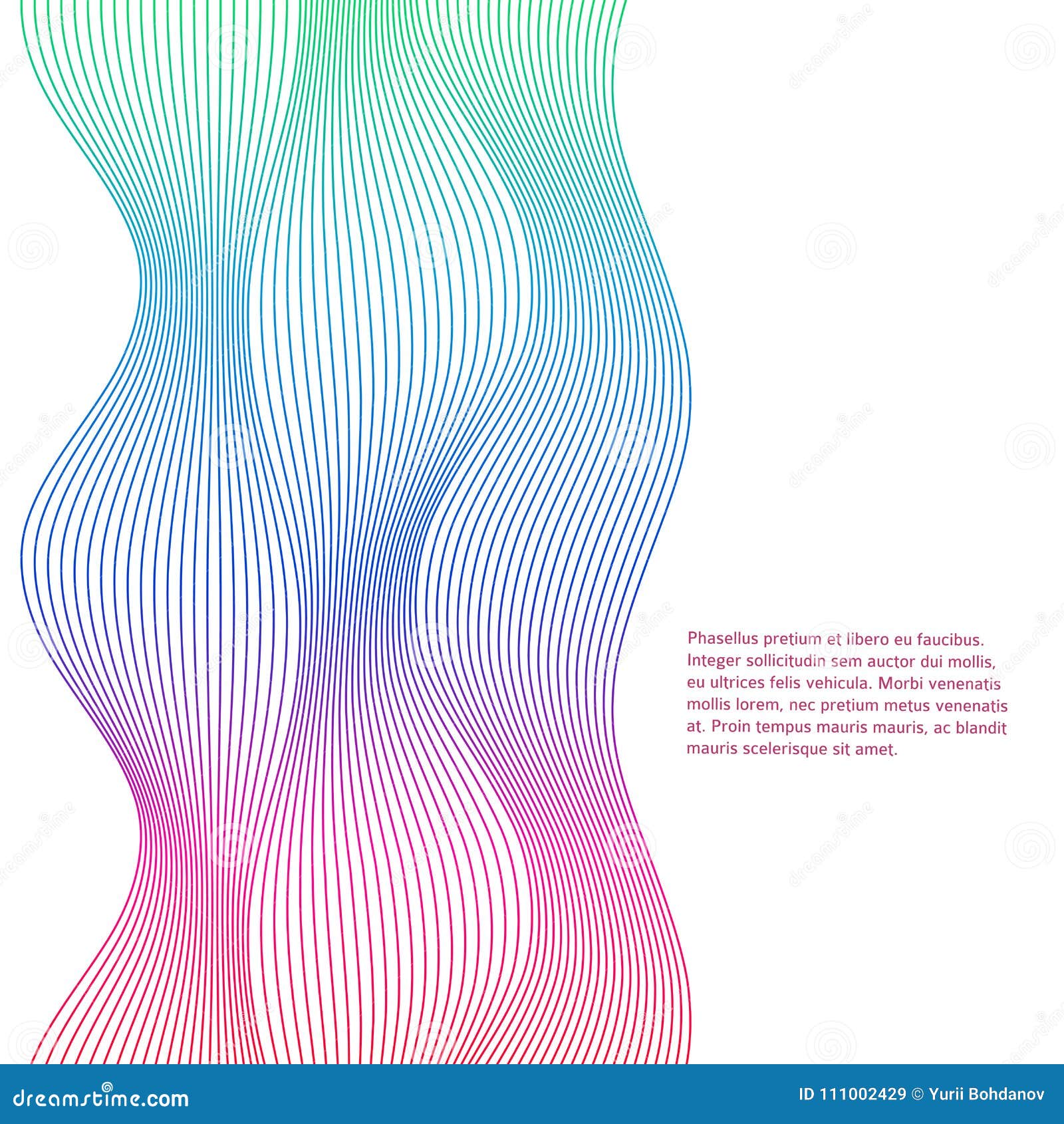 Design Element Wavy Ribbon from Many Parallel Lines19 Stock Vector ...