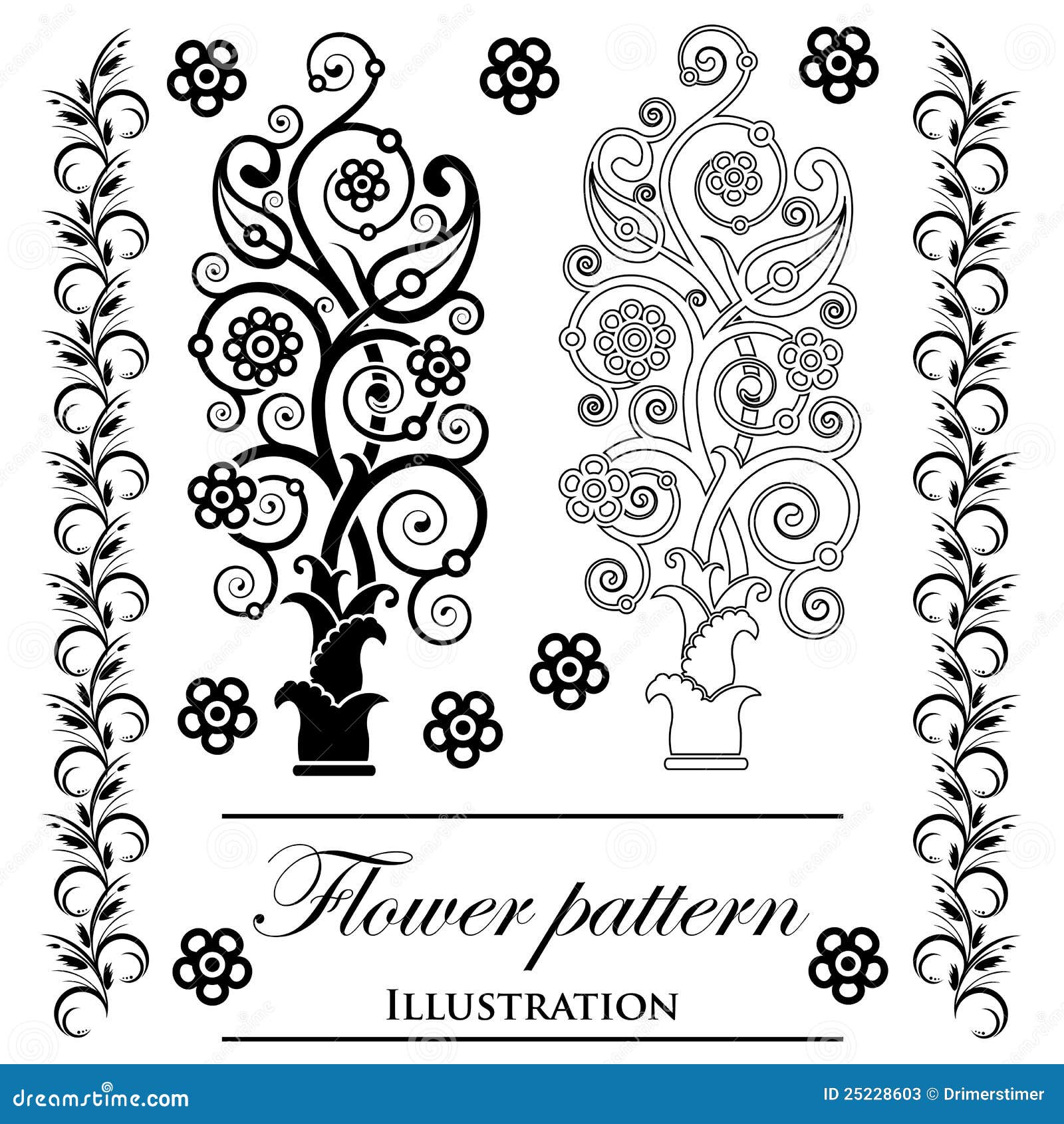 Design Element on a White Background Stock Illustration - Illustration ...