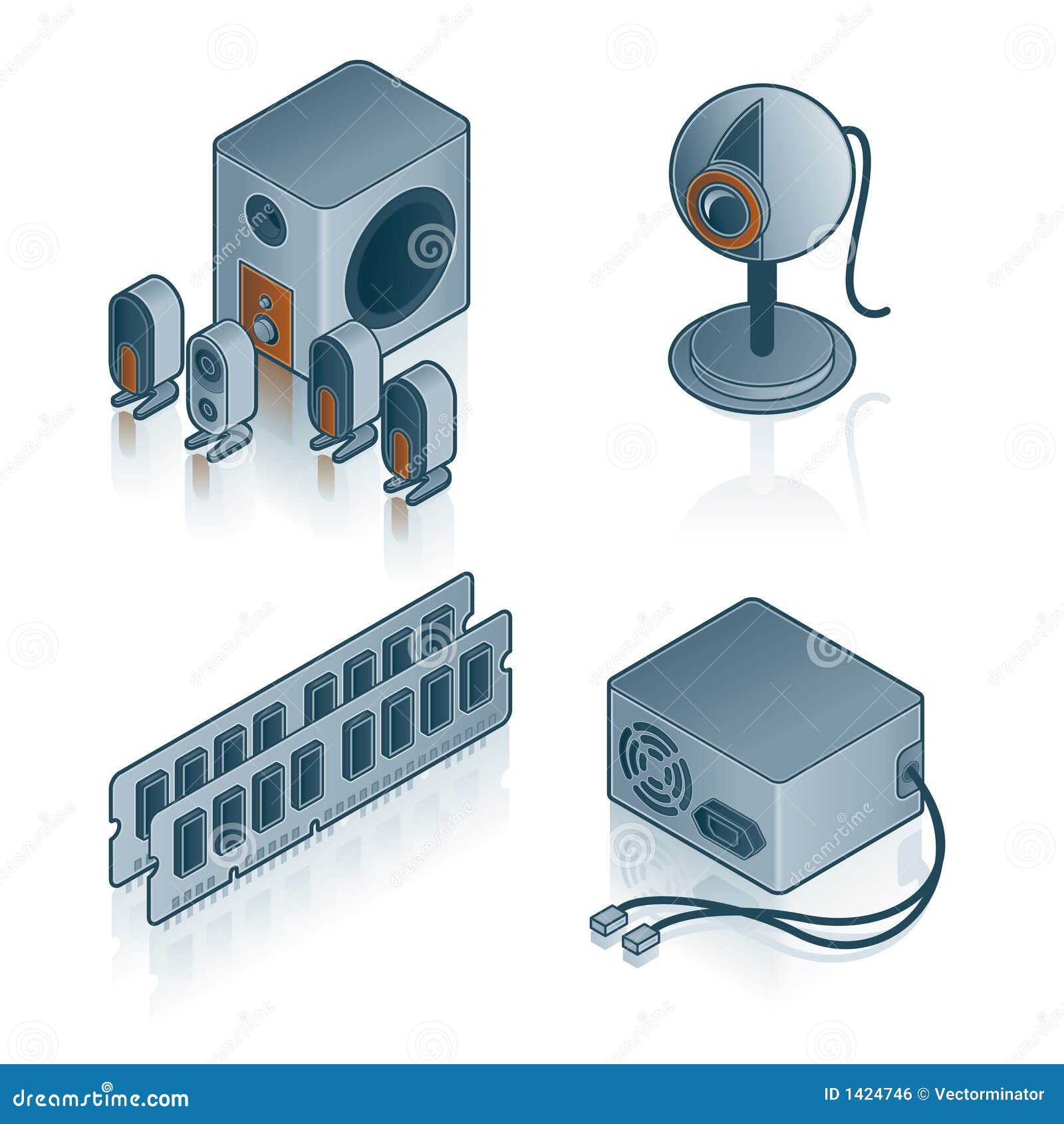 Design Elements 44d. Computer Icons Set Stock Vector - Illustration of ...