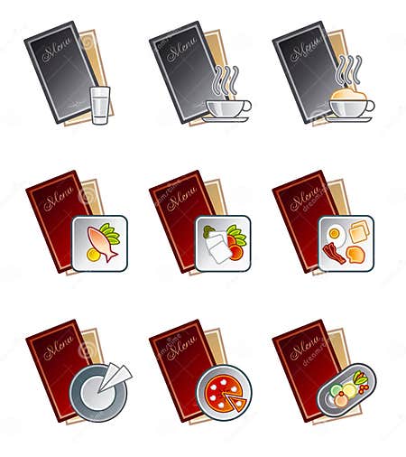 Design Elements 47d. Menu Icons Set Stock Vector - Illustration of ...