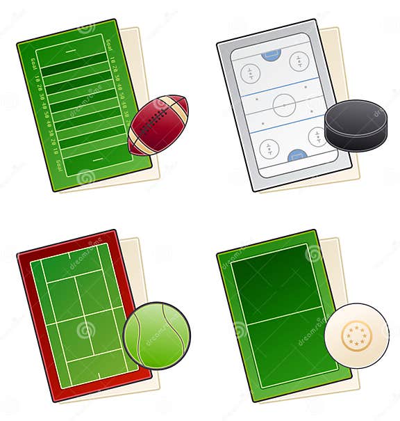 Design Elements 49c. Sport Fields Icon Set Stock Vector - Illustration ...