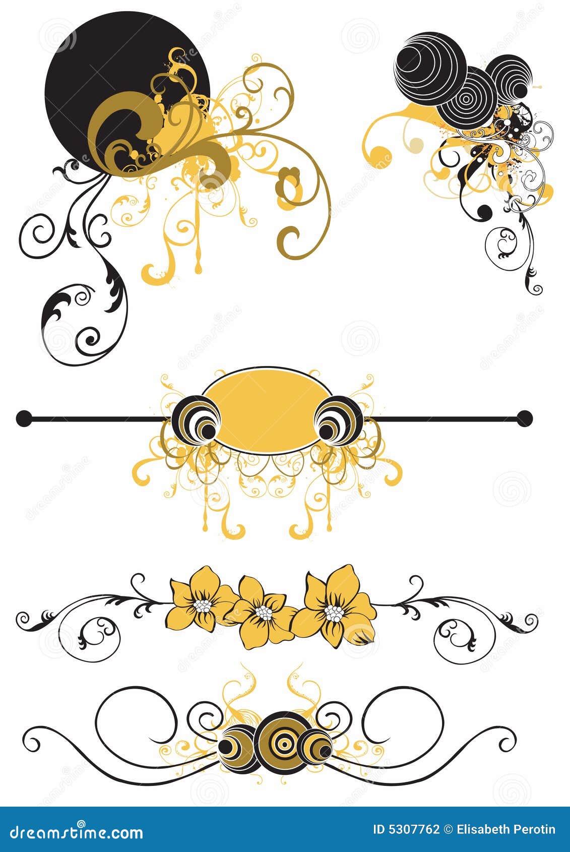 Design elements stock vector. Illustration of design, stains - 5307762