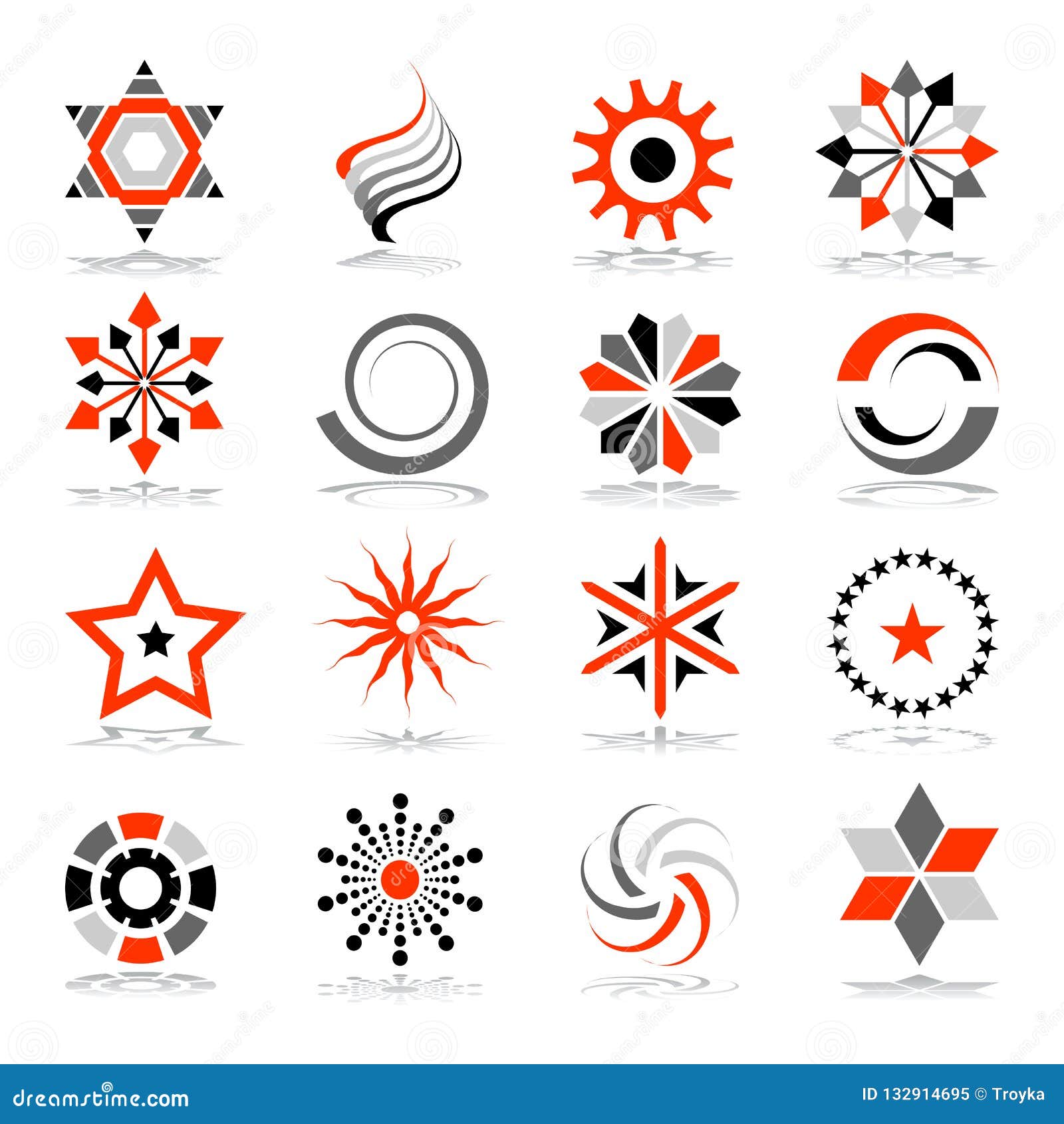 Design Elements. Abstract Icons Set Stock Vector - Illustration of ...
