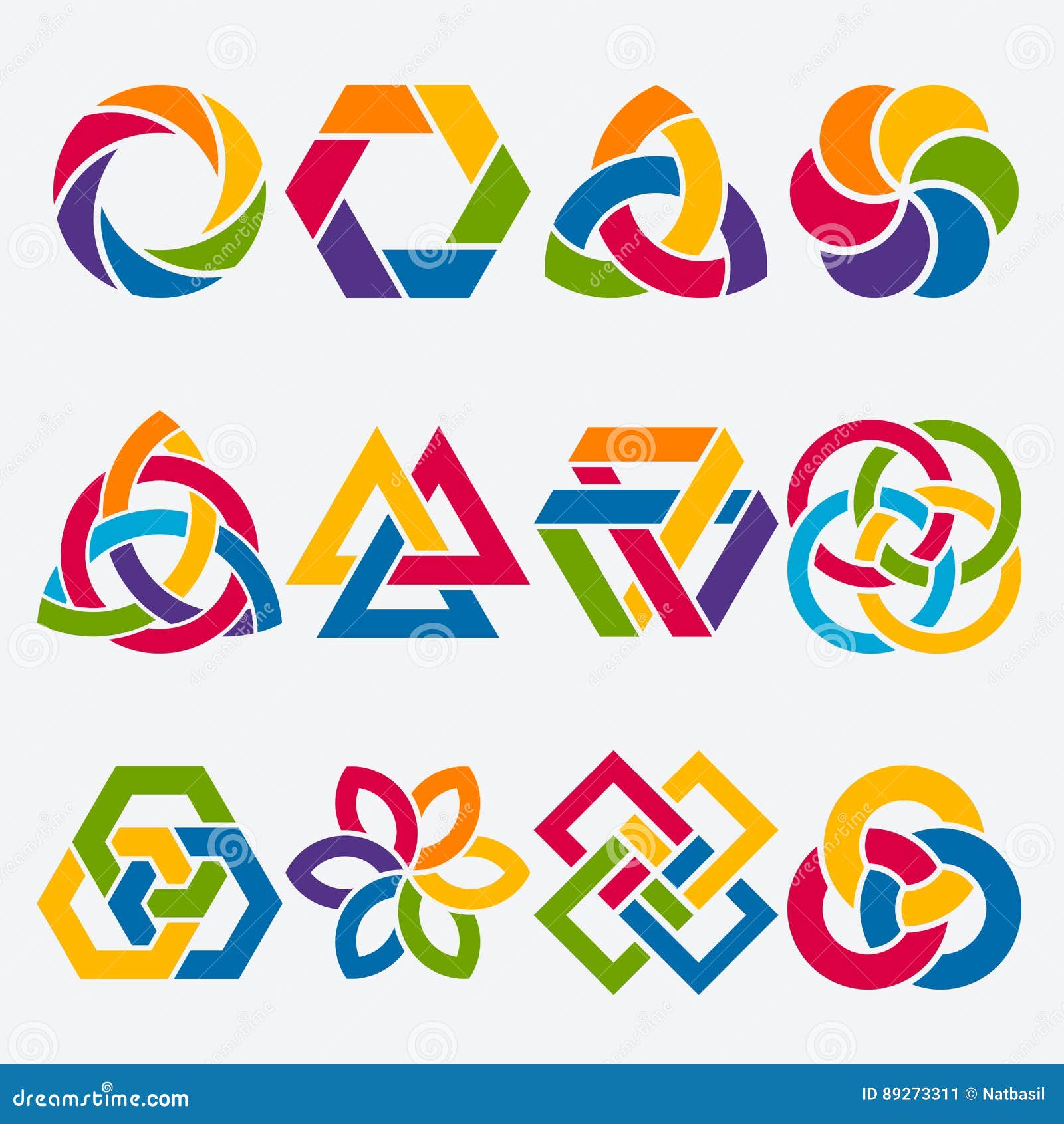 Design Elements. Abstract Symbol Set Stock Vector - Illustration of ...