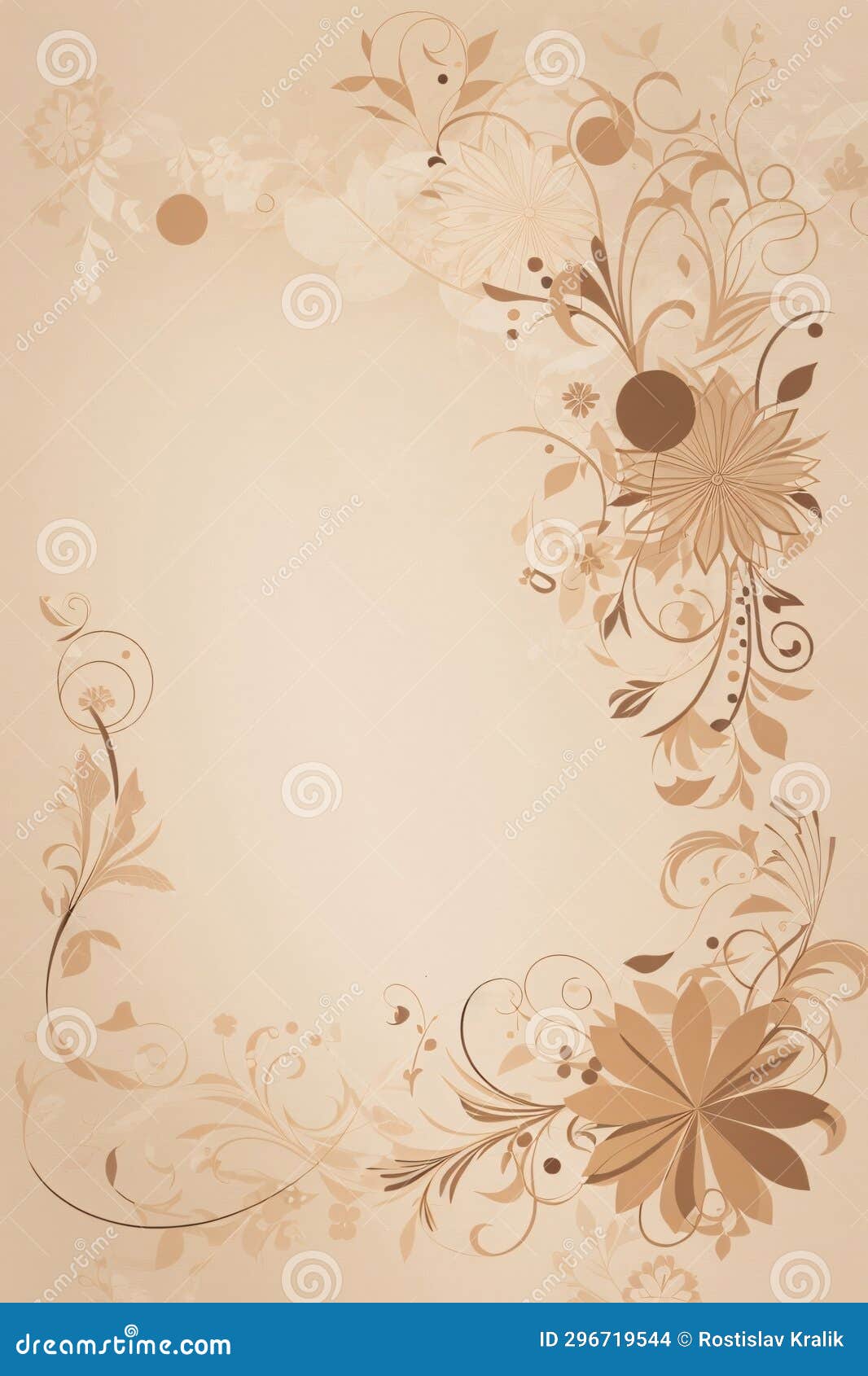 Design Elements on a Basic Beige Paper Texture Background. Stock ...