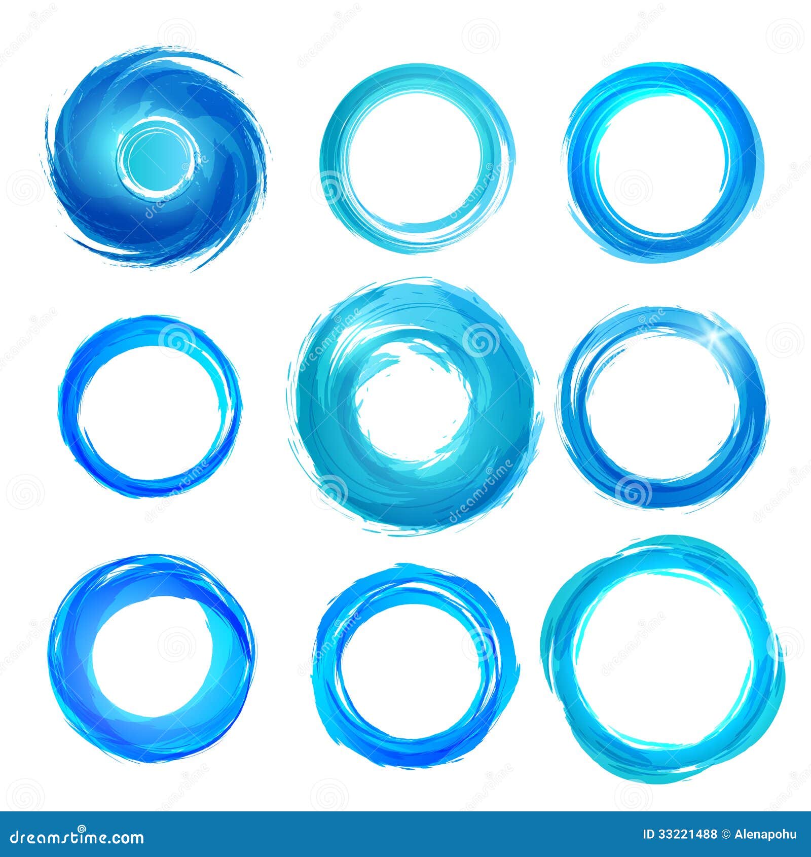 Design Elements in Blue Colors Icons. Set 5 Stock Vector - Illustration ...