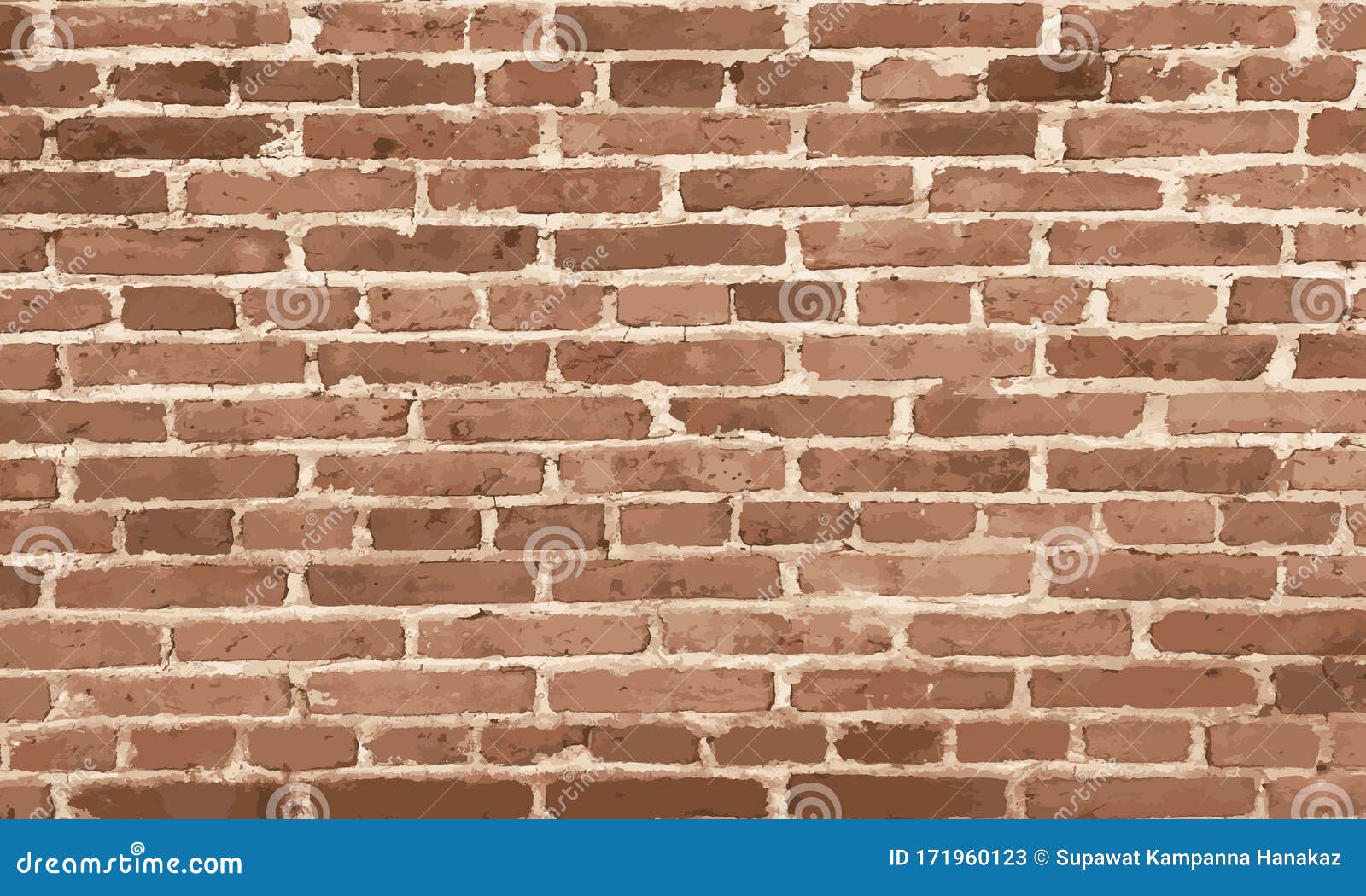 Antique Brick European Castle With Tall Tower Isolated Illustration ...