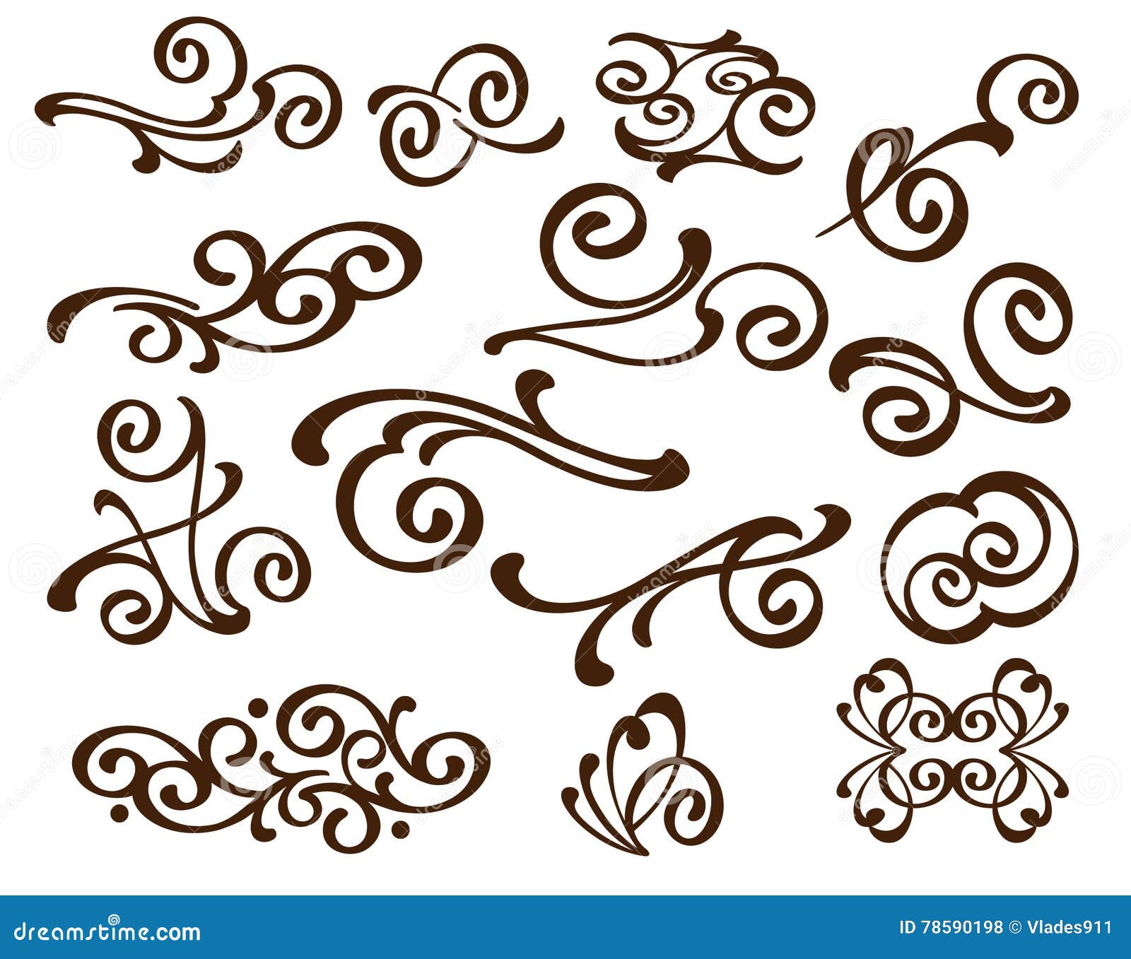 Design Elements.Brown on White. Vector . Stock Illustration ...