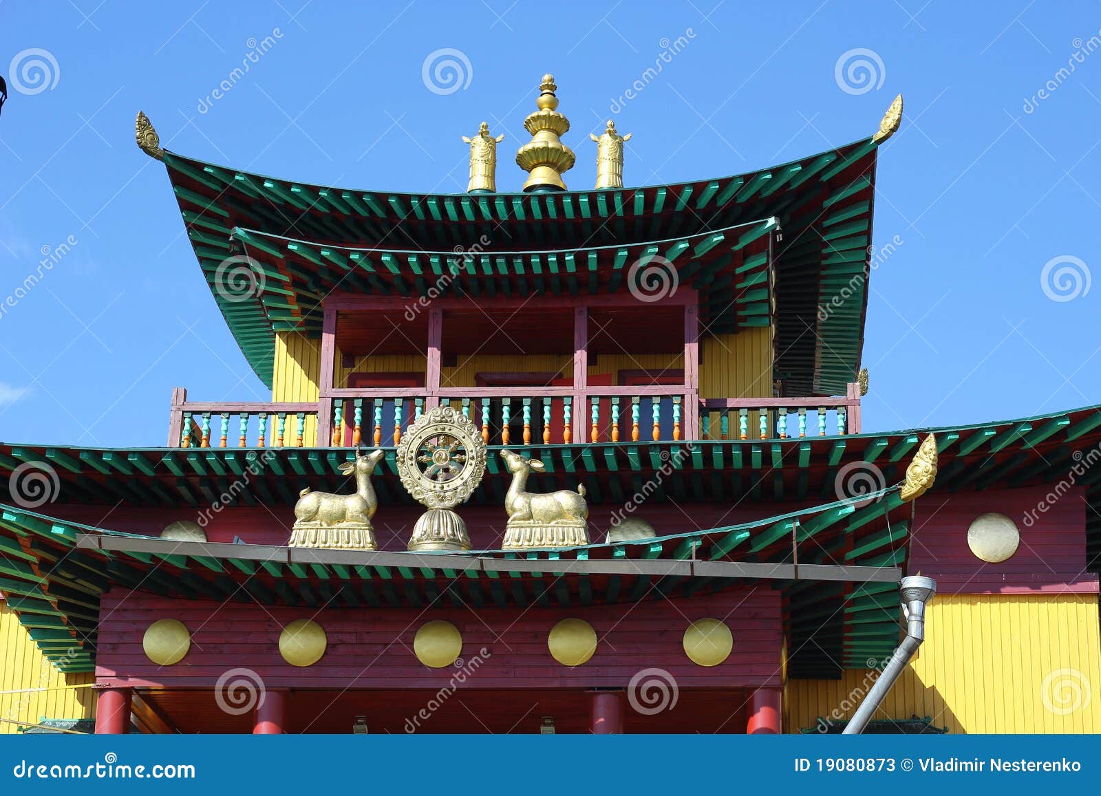 Design Elements of Buddhist Temple Stock Image - Image of design ...