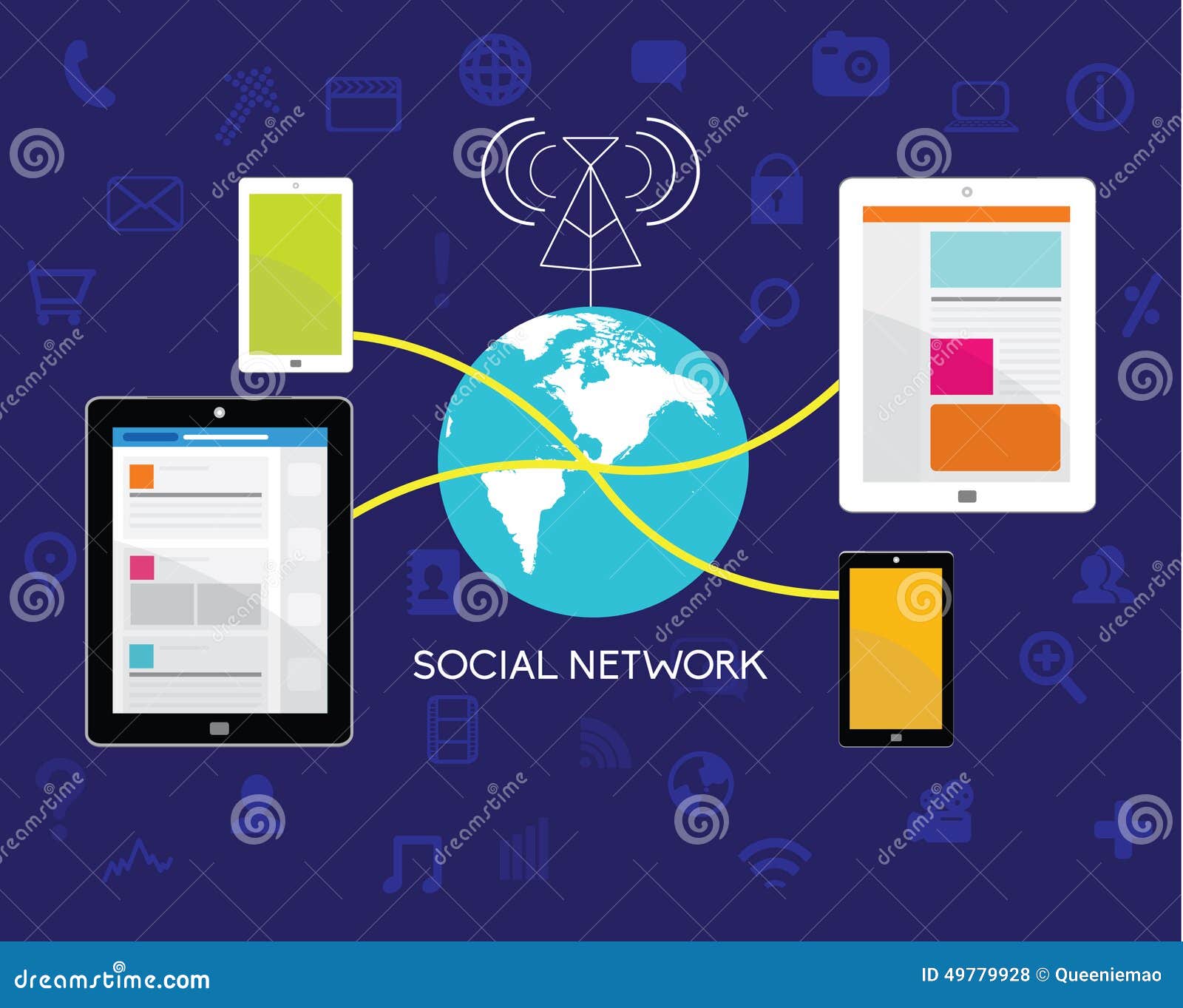 Design Elements For Business Social Networking Stock Illustration