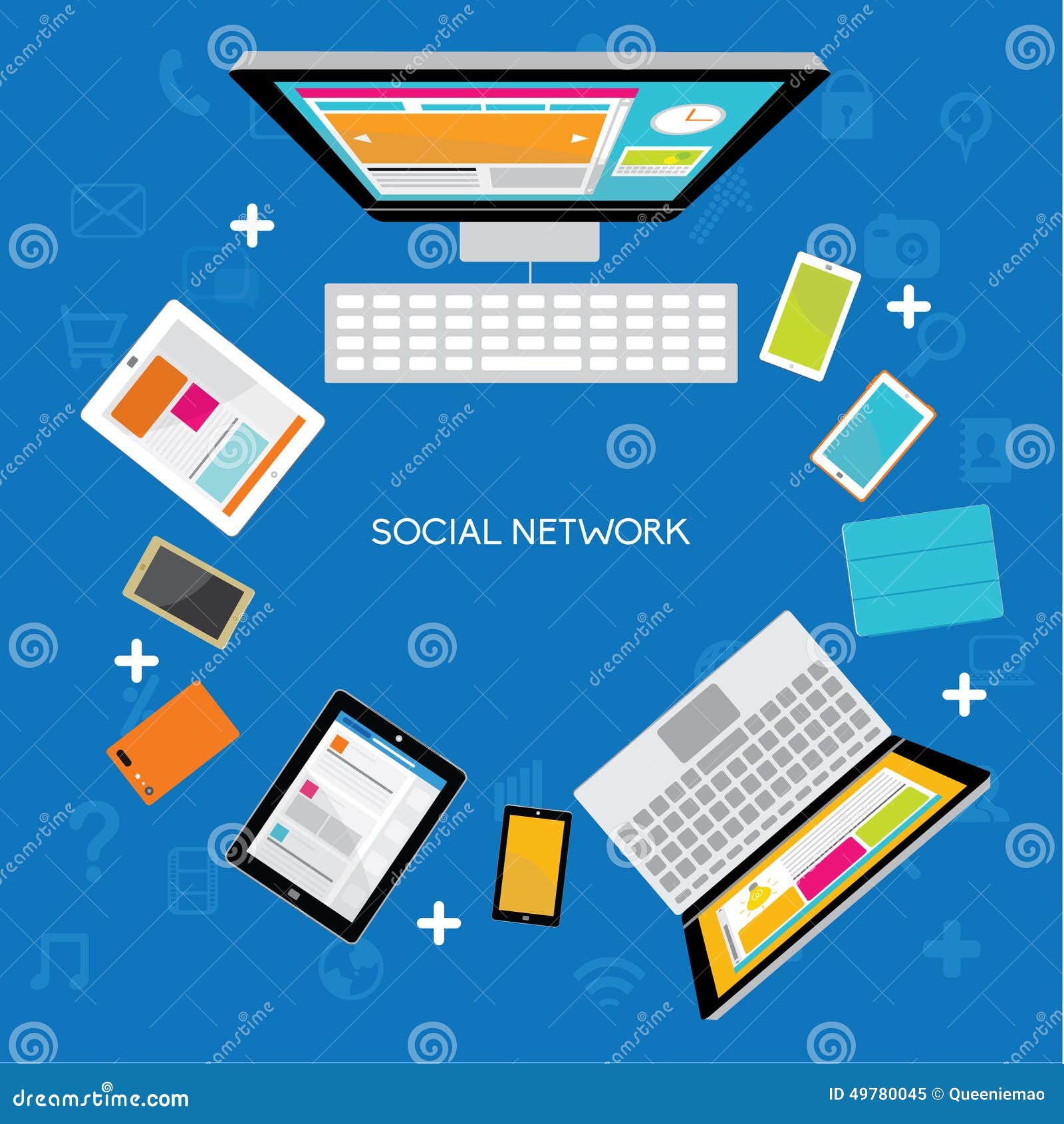 Design Elements for Business Social Networking Stock Illustration ...