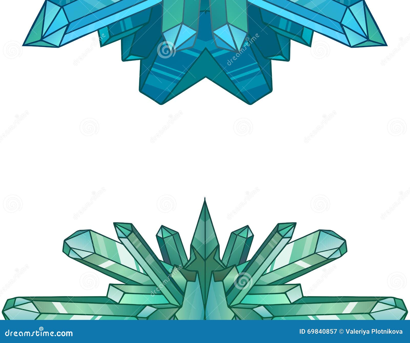 Design Elements of Cartoon Crystals and Minerals. Stock Vector ...