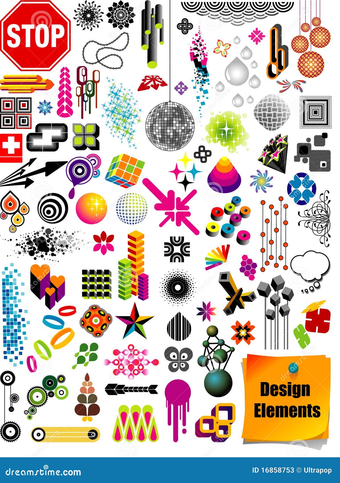 Design Elements Collection stock vector. Illustration of figures - 16858753