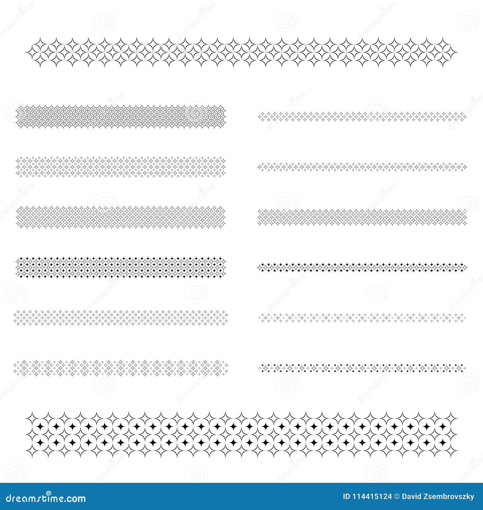 Design Elements - Curved Star Pattern Line Set Stock Vector ...