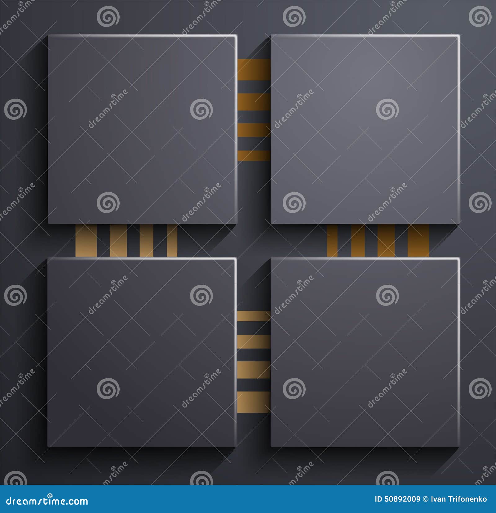 Design Elements of Dark Metal Stock Vector - Illustration of empty ...